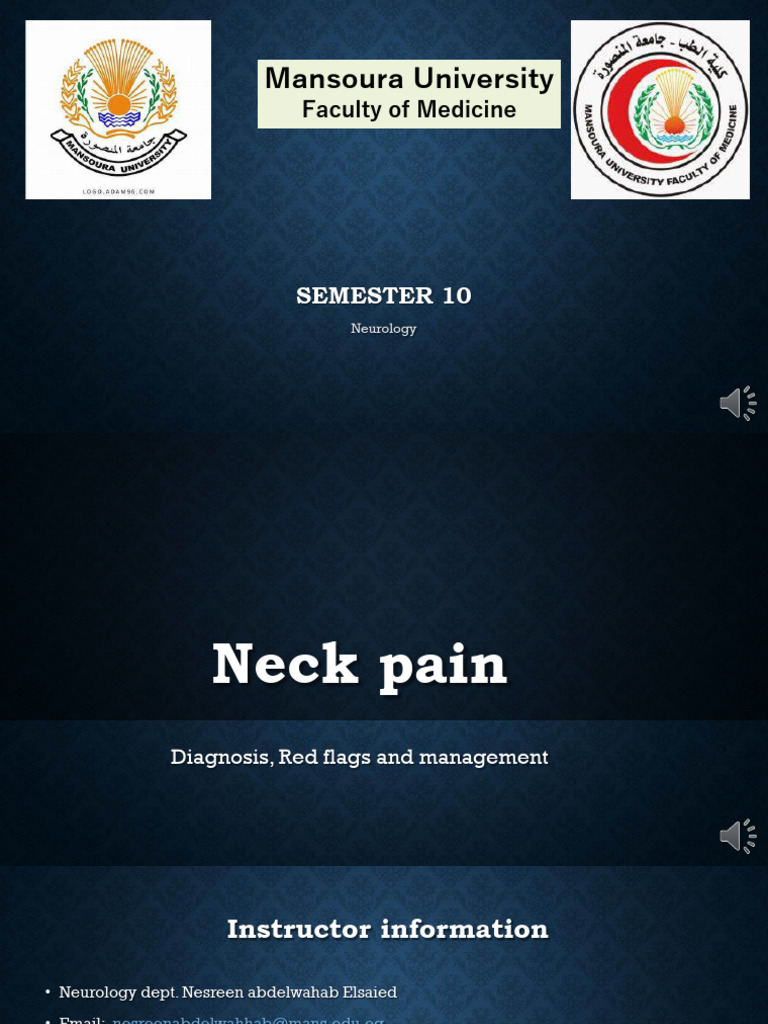 Lecture Template Mansoua University-Compressed | PDF | Vertebral Column ...