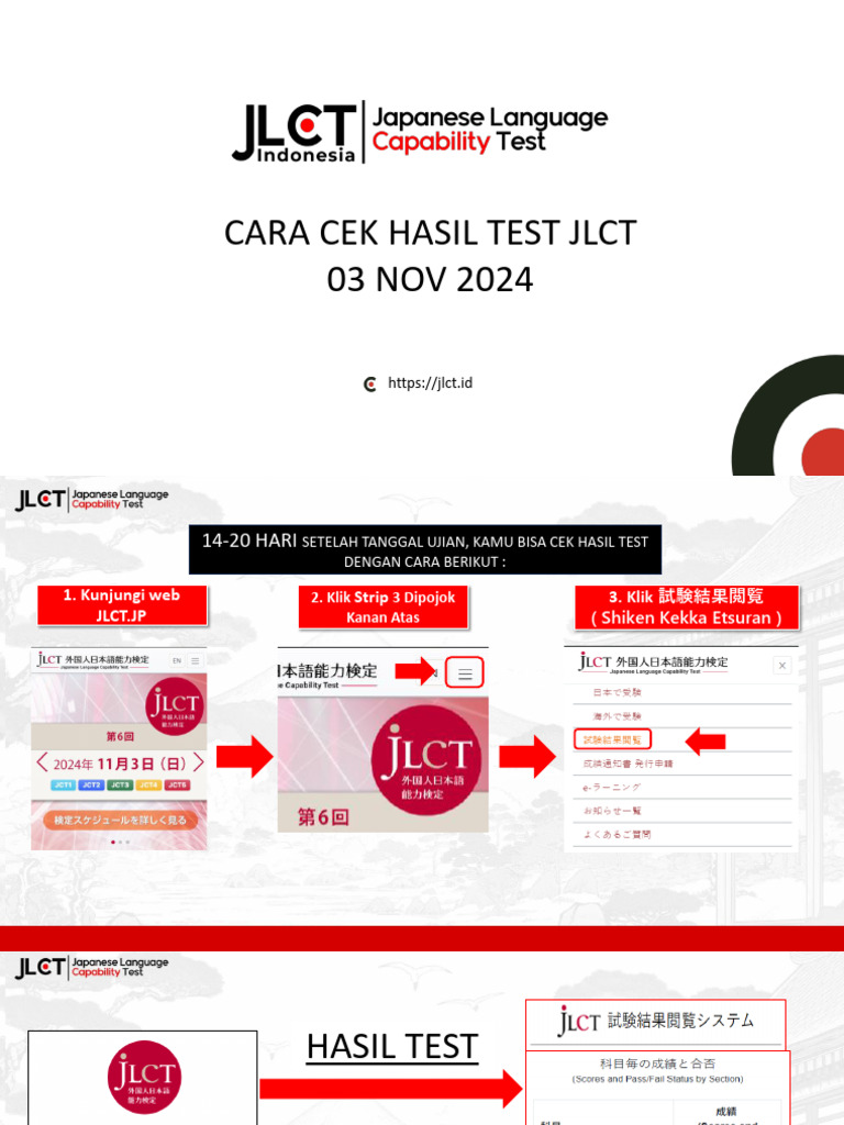 Cara Cek Hasil Test JLCT Di Website JLCT | PDF
