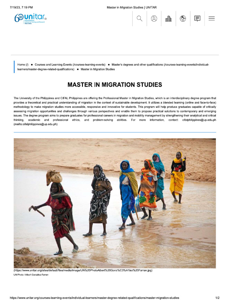 Masters - Unitar Documents | PDF