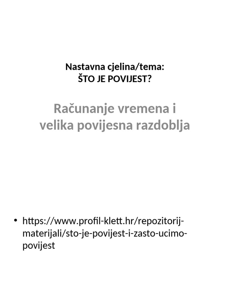 Racunanje Vremena I Velika Povijesna Razdoblja | PDF