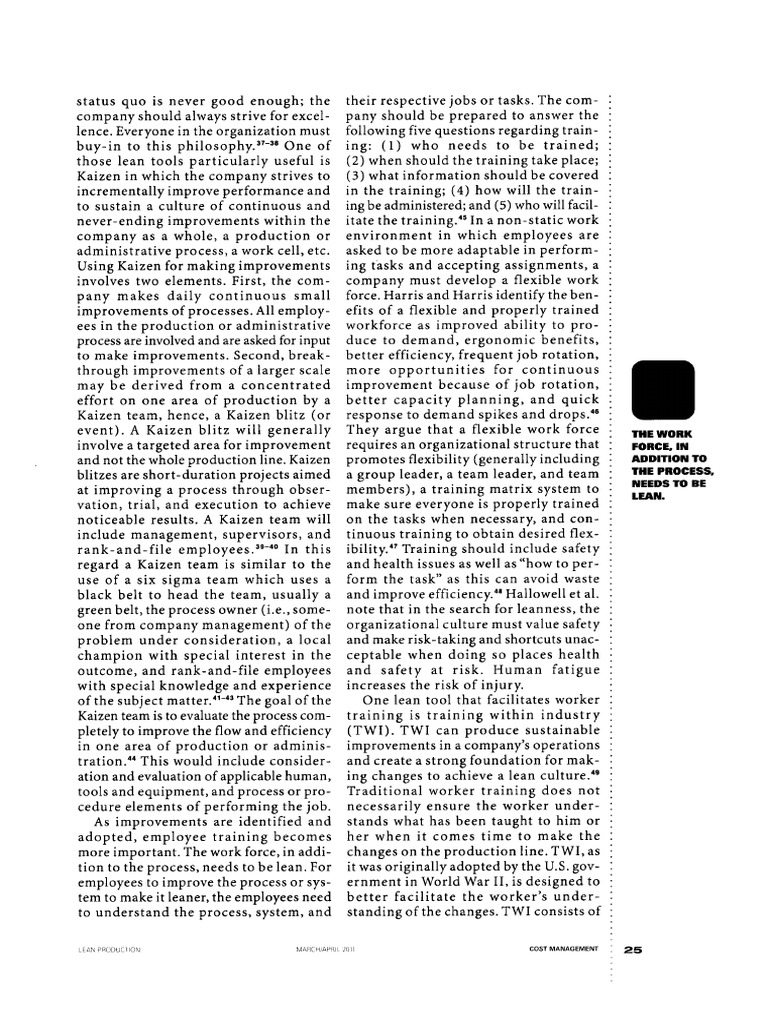 Lean Practice, KMAS 1-6-9 | PDF