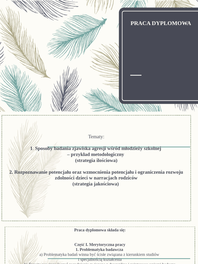 Wyklad - Praca Dyplomowa | PDF