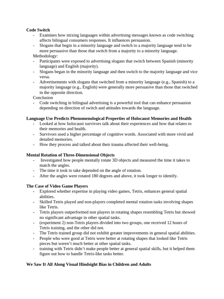 Module 4 Articles | PDF | Mental Image | Psychology