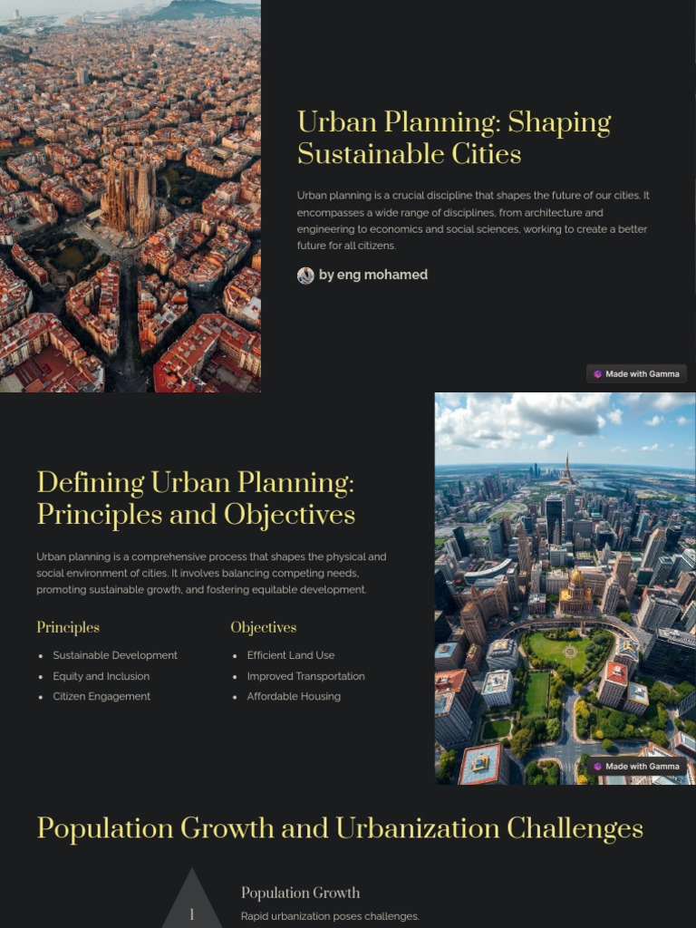 Urban Planning Shaping Sustainable Cities | PDF