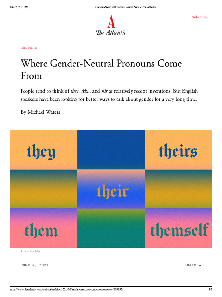 History of Gender-Neutral Pronouns | PDF | Grammatical Gender | Gender