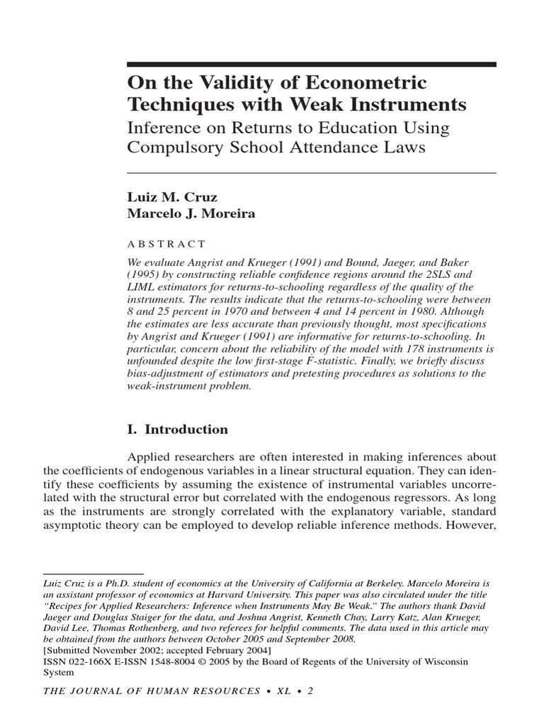 On The Validity of Econometric | PDF | Statistical Theory | Mathematical And Quantitative ...