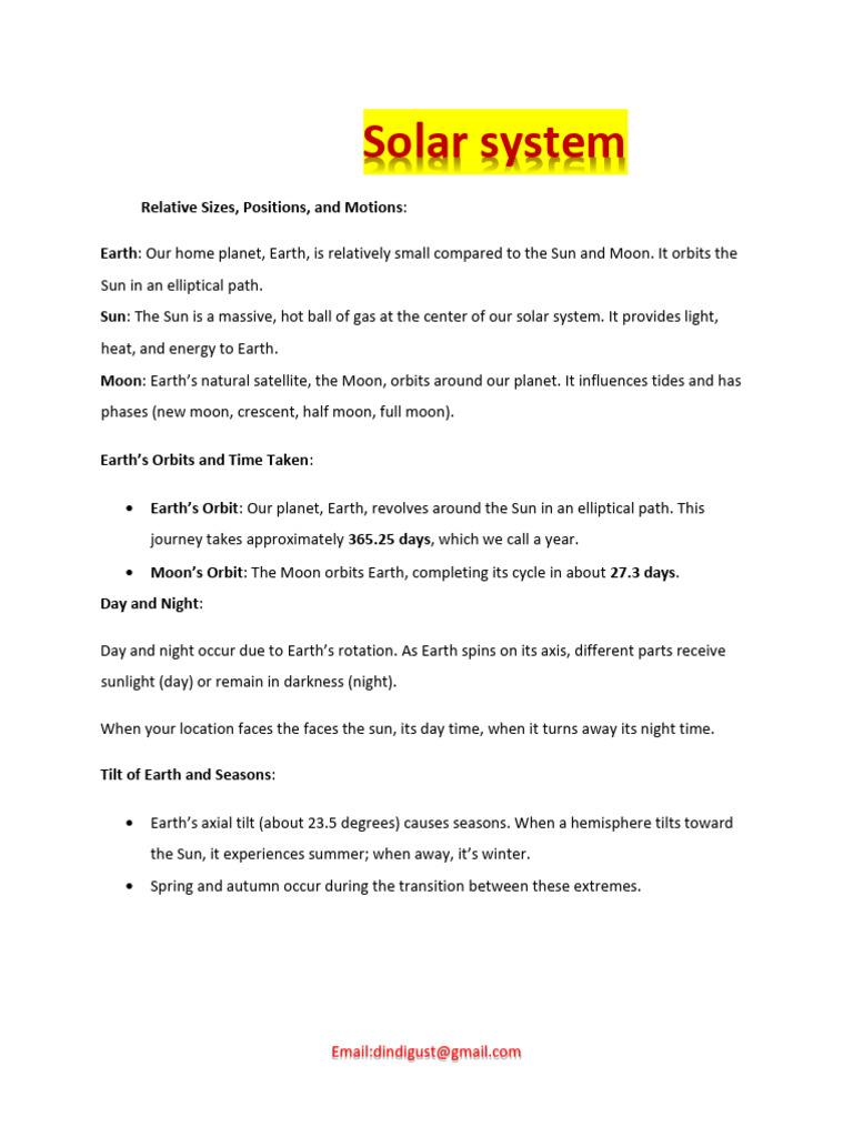 Earth, Sun, Moon: Orbits and Seasons | PDF | Stars | Solar System