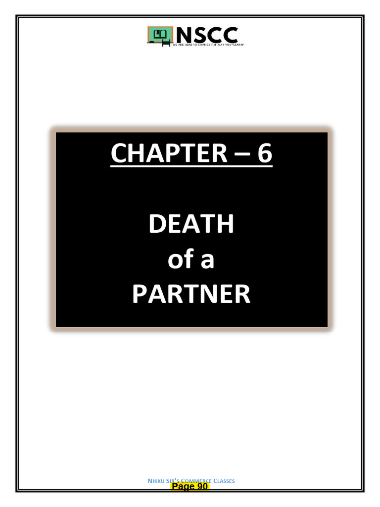 Death of a Partner in Commerce | PDF
