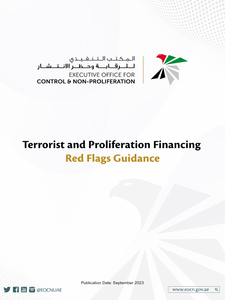 UAE EOCN Guidance On TF-PF Red Flags | PDF | Money Laundering ...