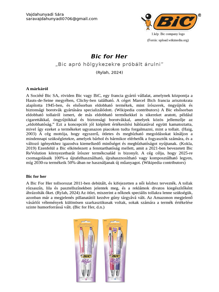 Bic For Her | PDF