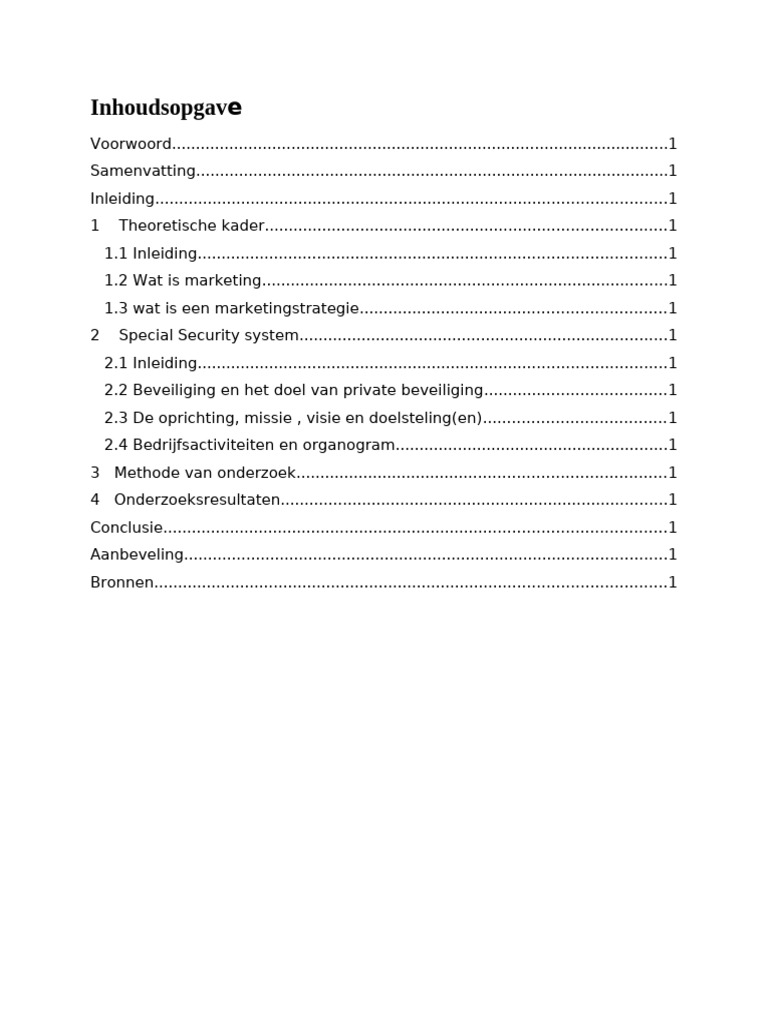 Inhoudsopgave | PDF