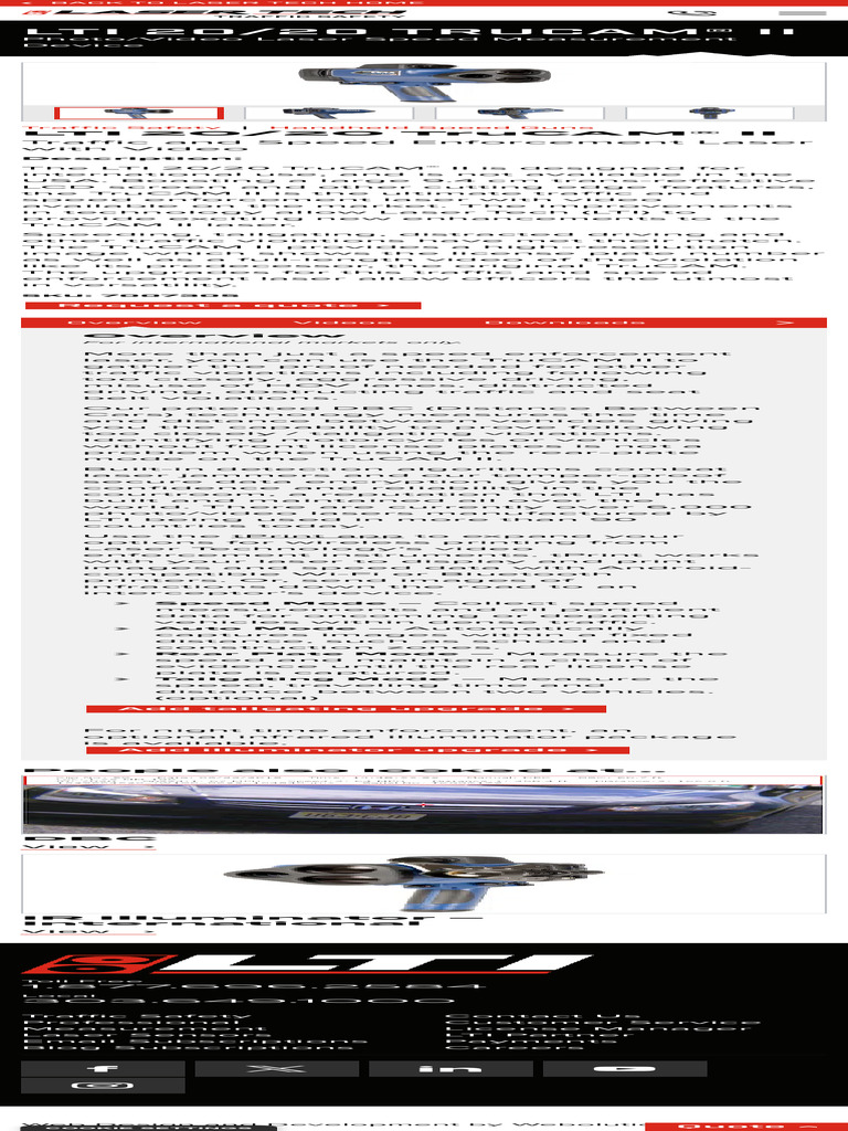 LTI 2020 TruCAM II Photo and Video Laser Measurement Device | PDF | Traffic