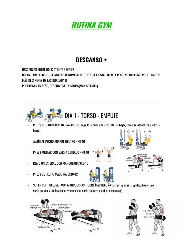 RUTINA GYM | PDF