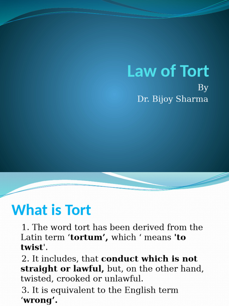 Understanding the Law of Tort | PDF | Tort | Common Law
