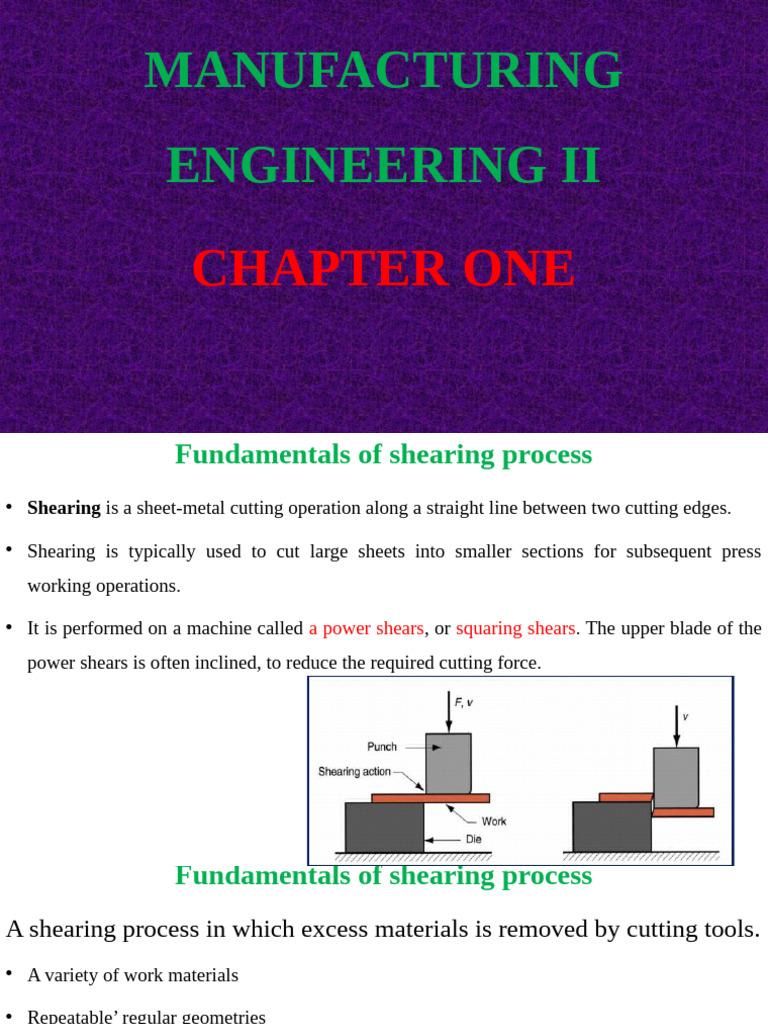 Fundamentals of Shearing and Cutting Processes | PDF | Sheet Metal ...