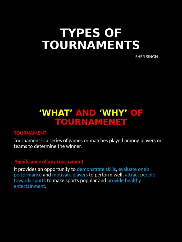 Types of Tournaments - 4 Types | PDF | Tournament | Sports Competitions