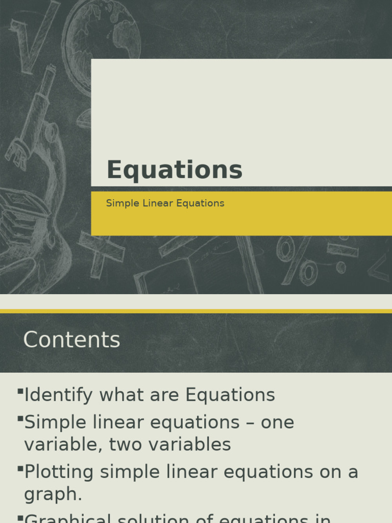 TCFN030 Week 8a Equations | PDF | Equations | Applied Mathematics