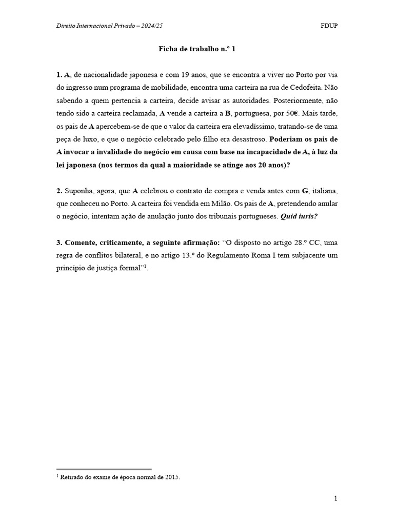 Ficha_1 | PDF