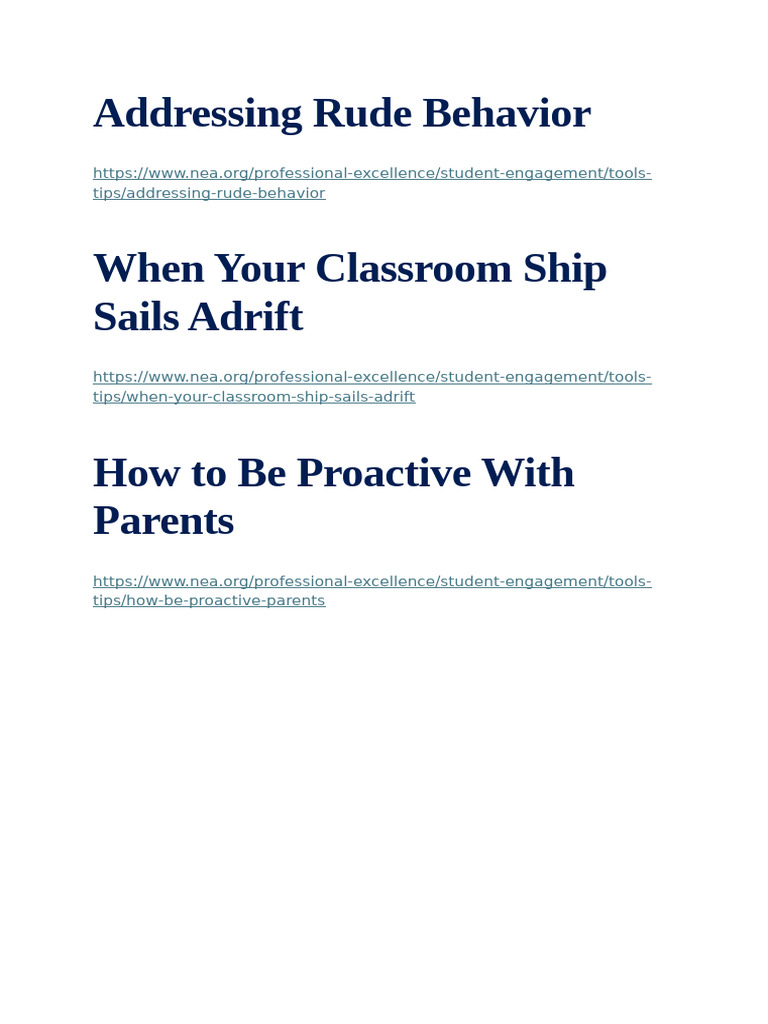 Strategies for Addressing Rude Behavior | PDF