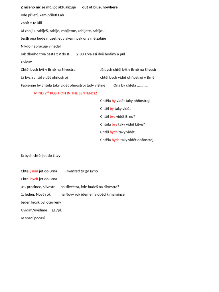 Lekce 19 Prosinec | PDF