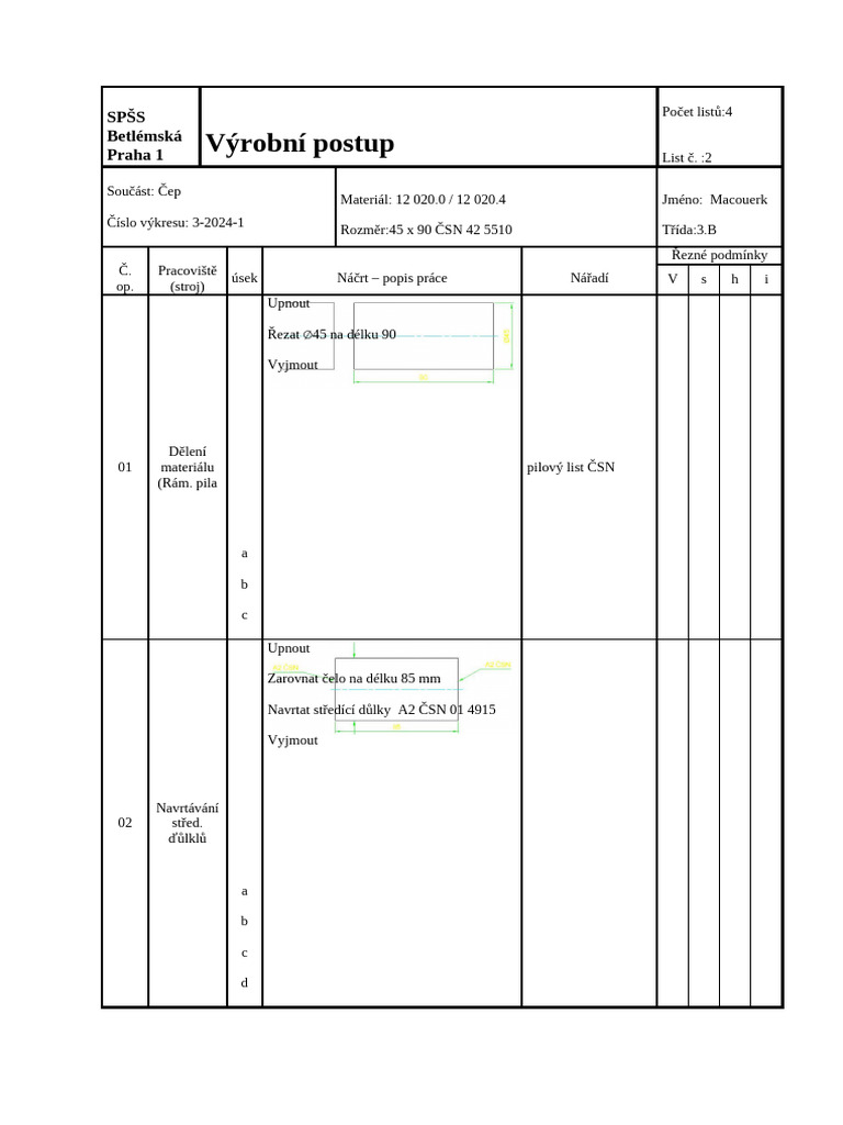 Formular Vyrobni Postup 1 | PDF