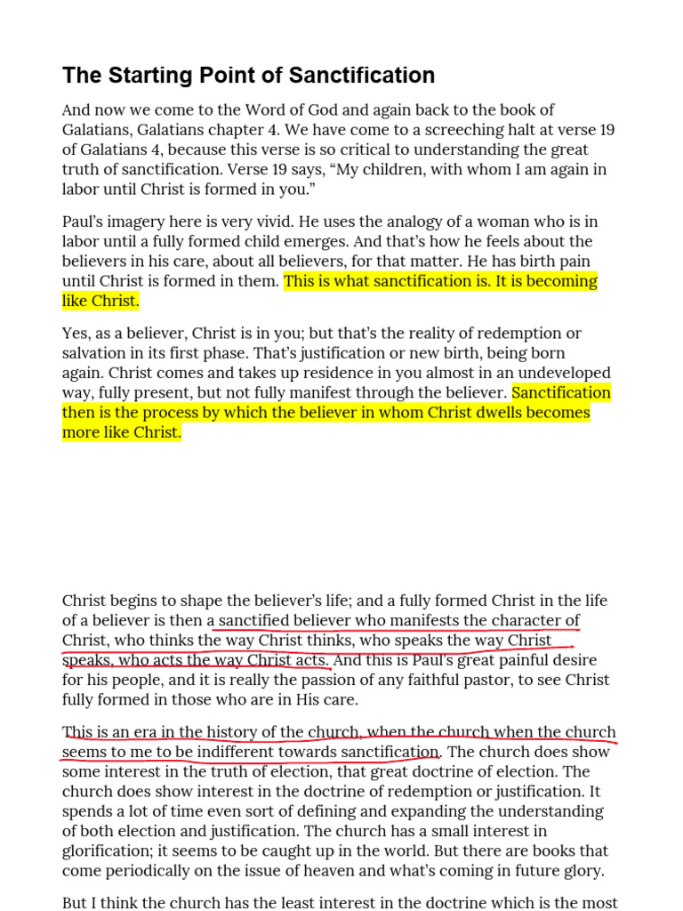 Understanding Sanctification in Christ | PDF | Glory (Religion ...