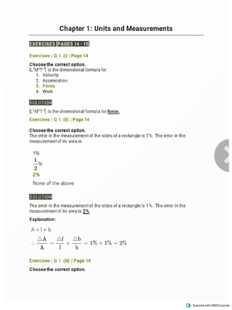 Physics Chapter 1 | PDF