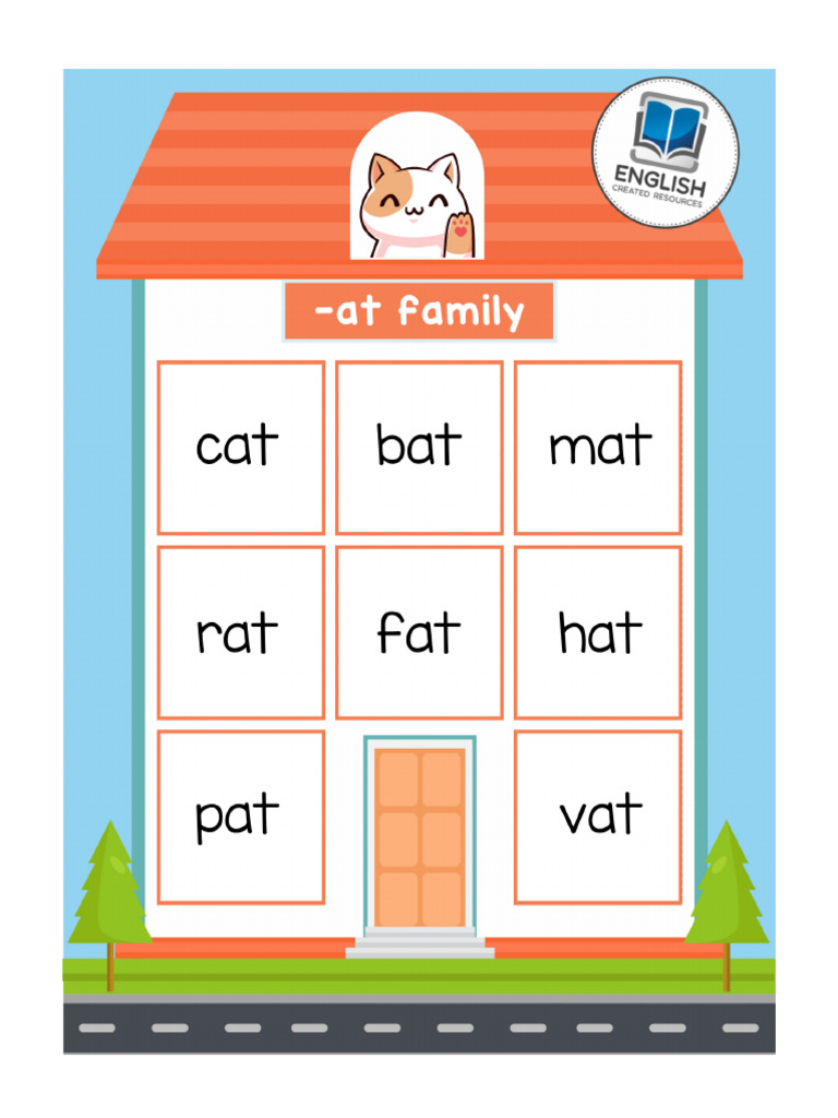 At - Words Family Worksheet 1 | PDF