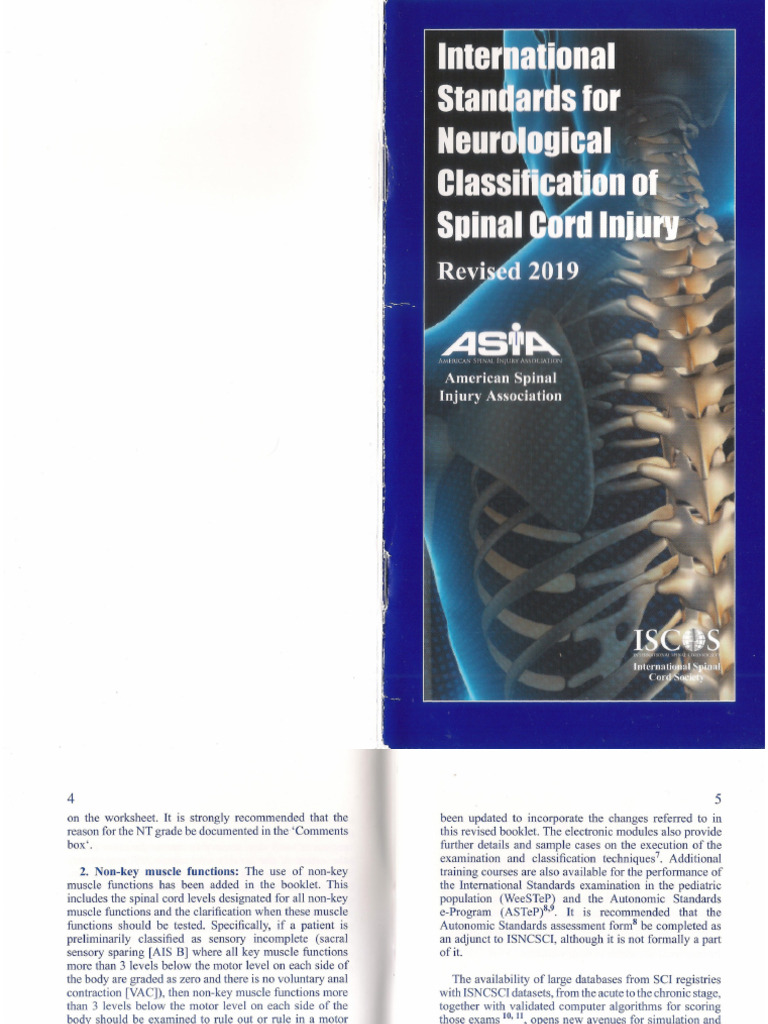 ISNC Spinal Cord Injury - SCI ASIA | PDF