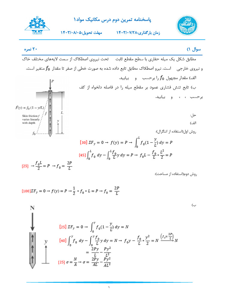 MoM1 1403-1404 1 HW 2 Solution | PDF