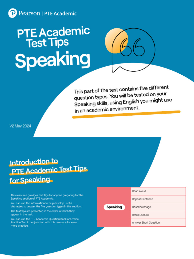 Pte Academic Test Tips Speaking | PDF | Stress (Linguistics) | Vocabulary