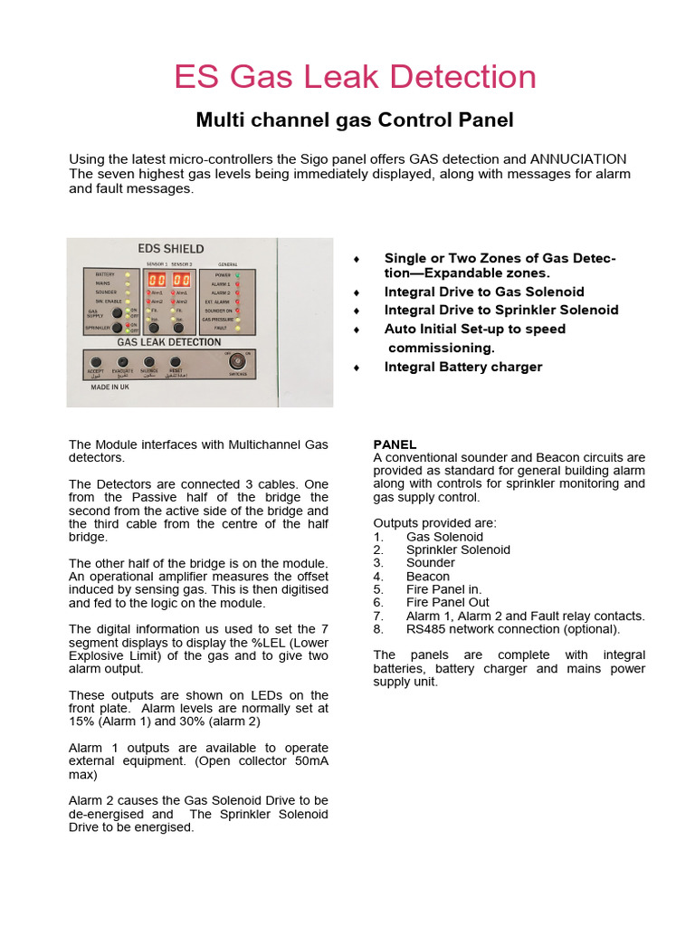 Multi-Channel Gas Control Panel Overview | PDF | Relay | Equipment