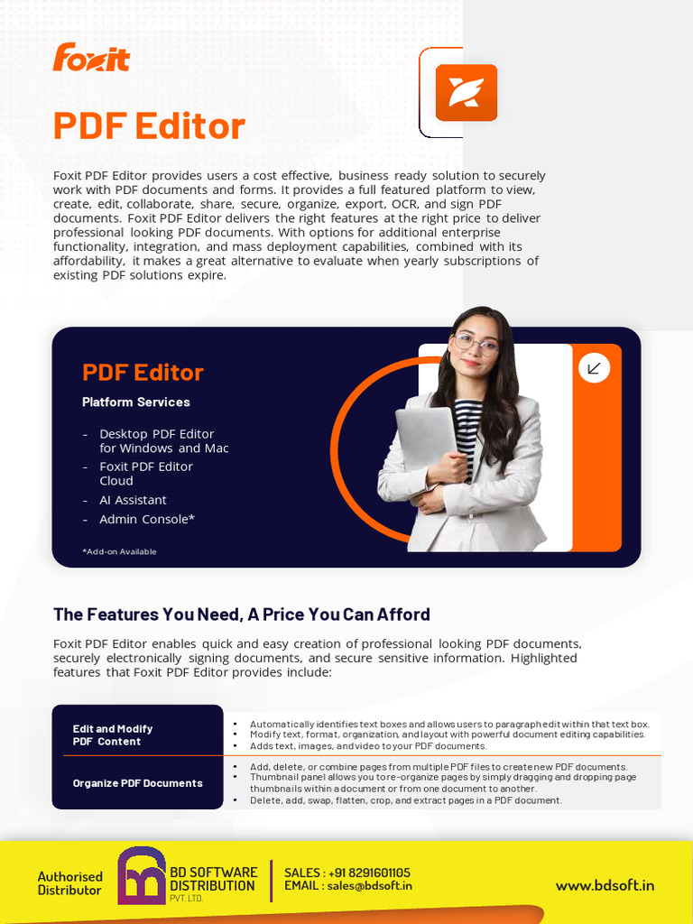 Foxit PDF Editor Datasheet - BD Details | PDF | Optical Character Recognition | Software
