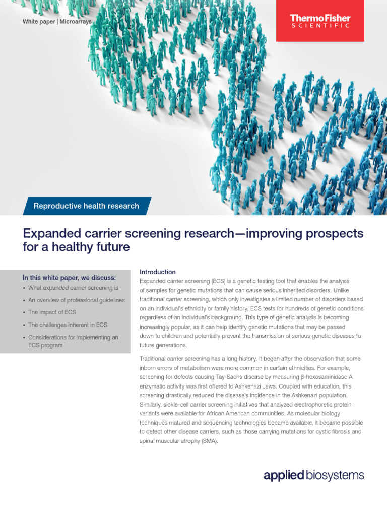 Guidelines For Expanded Carrier Screening ECS 1709693949 | PDF ...