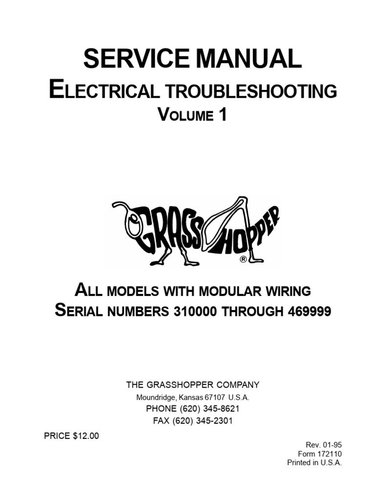 Grasshopper Electrical - Troubleshooting - Vol1 - 1995 - 0195 - L | PDF ...