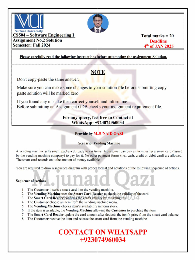 CS504-Assignment 2 Solution Fall 2024 by M.junaid Qazi | PDF