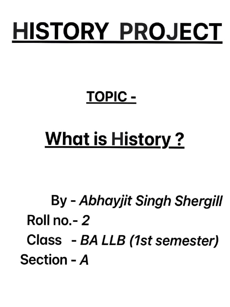 History project | PDF