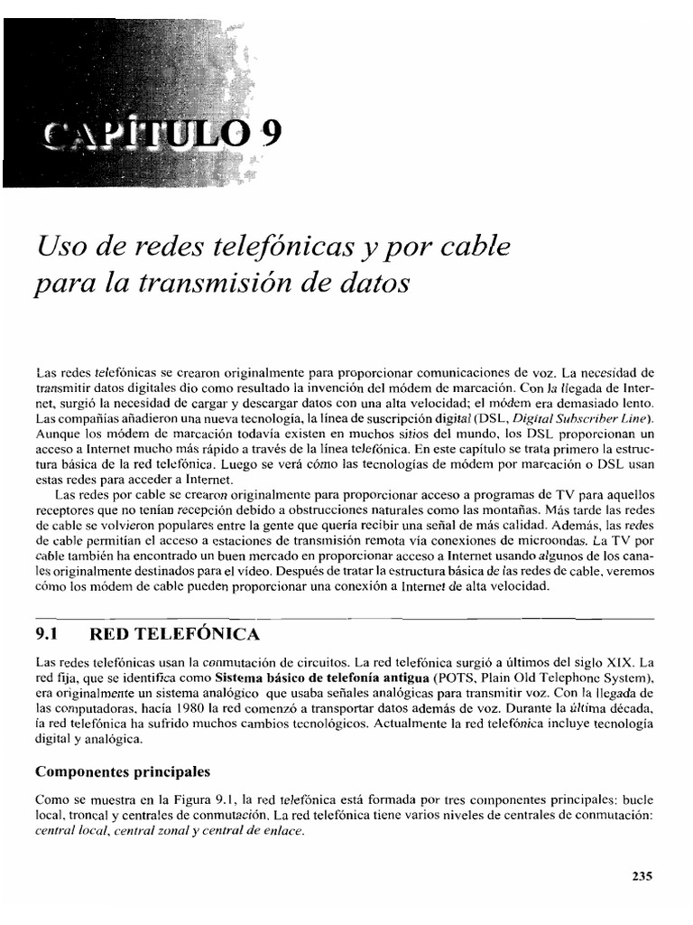Transmision de Datos Cap9 | PDF