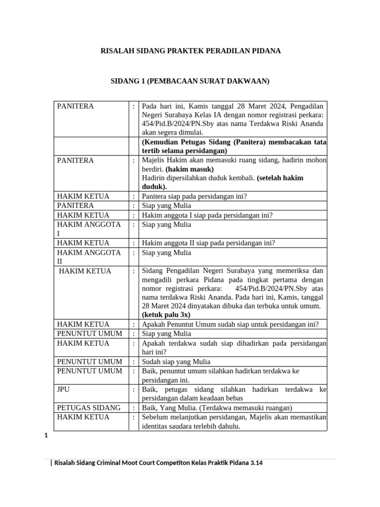 Risalah Sidang CMCC 3.14 Paling Baru | PDF