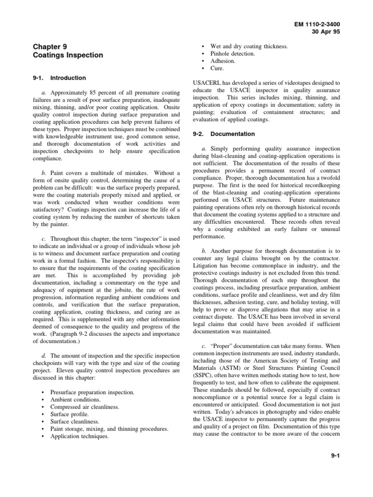 Coating Inspection | PDF | Paint | Materials