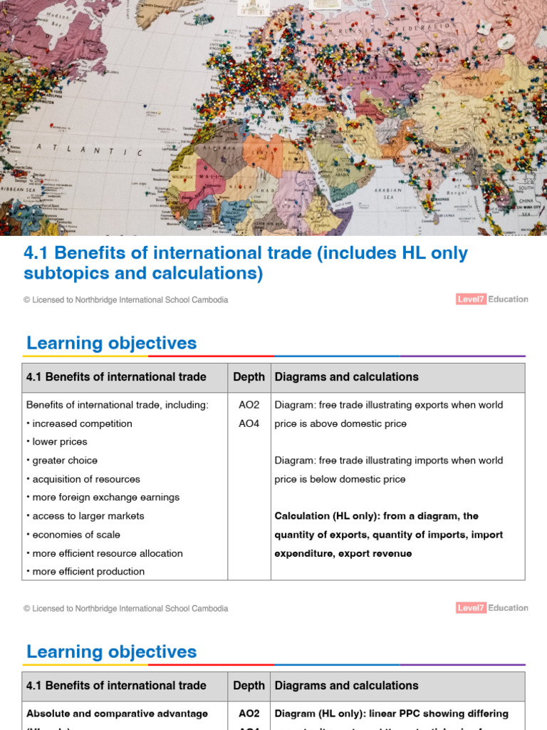 4.1 Benefits of International Trade Includes HL Only Subtopics and ...