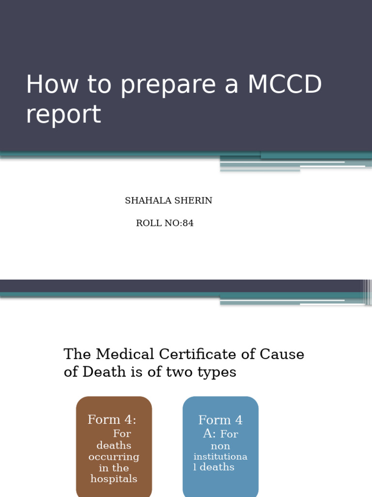 How to Prep a MCCD Report (1) | PDF | Diseases And Disorders | Clinical ...