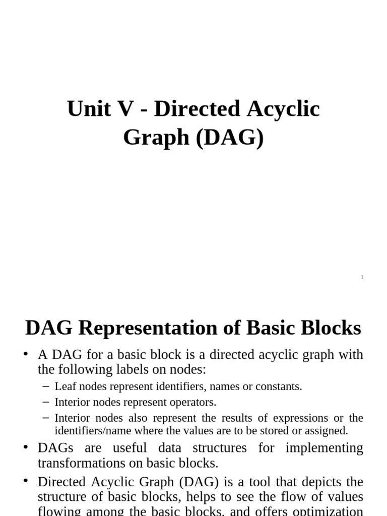 Unit V - Directed Acyclic Graph (DAG) | PDF | Algorithms And Data Structures | Applied Mathematics