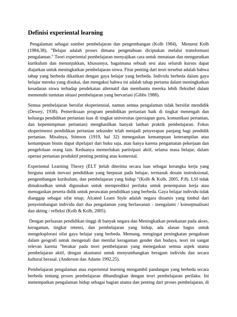 experiential learning | PDF