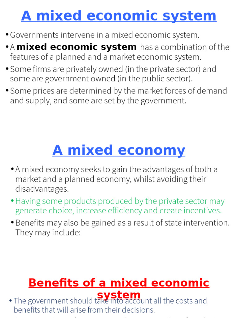 A Mixed Economic System | PDF | Economic Surplus | Taxes
