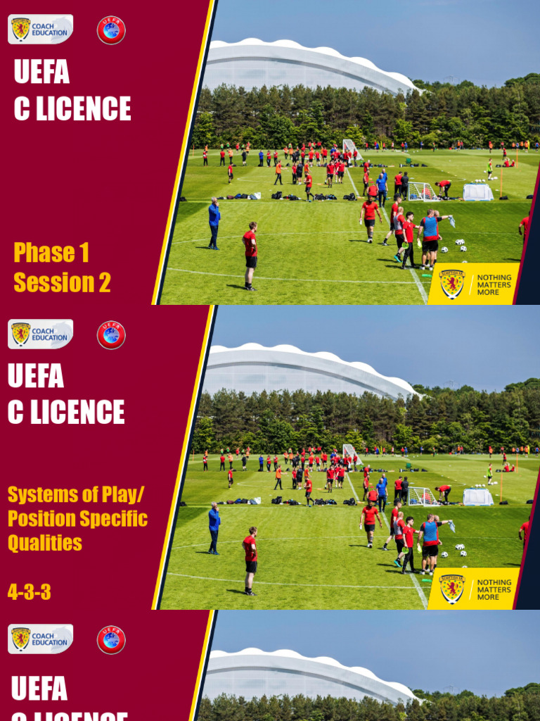 Session 2 UEFA Scottish FA C Licence 2021 Systems of Play Online | PDF ...
