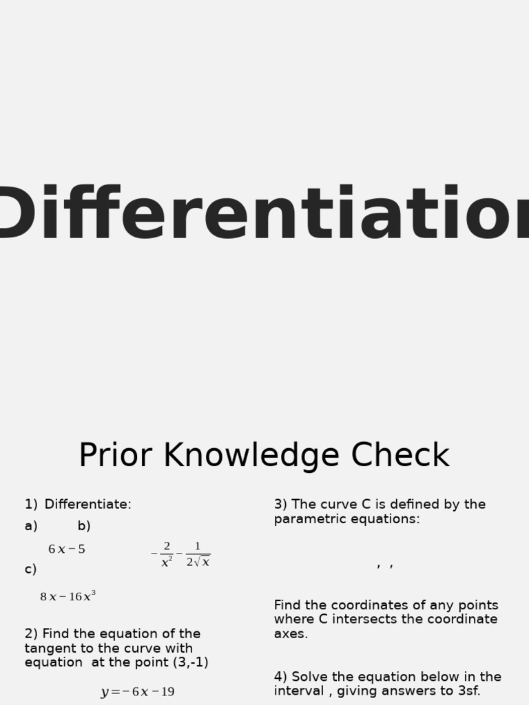 9) Differentiation | PDF | Mathematical Concepts | Mathematical Objects