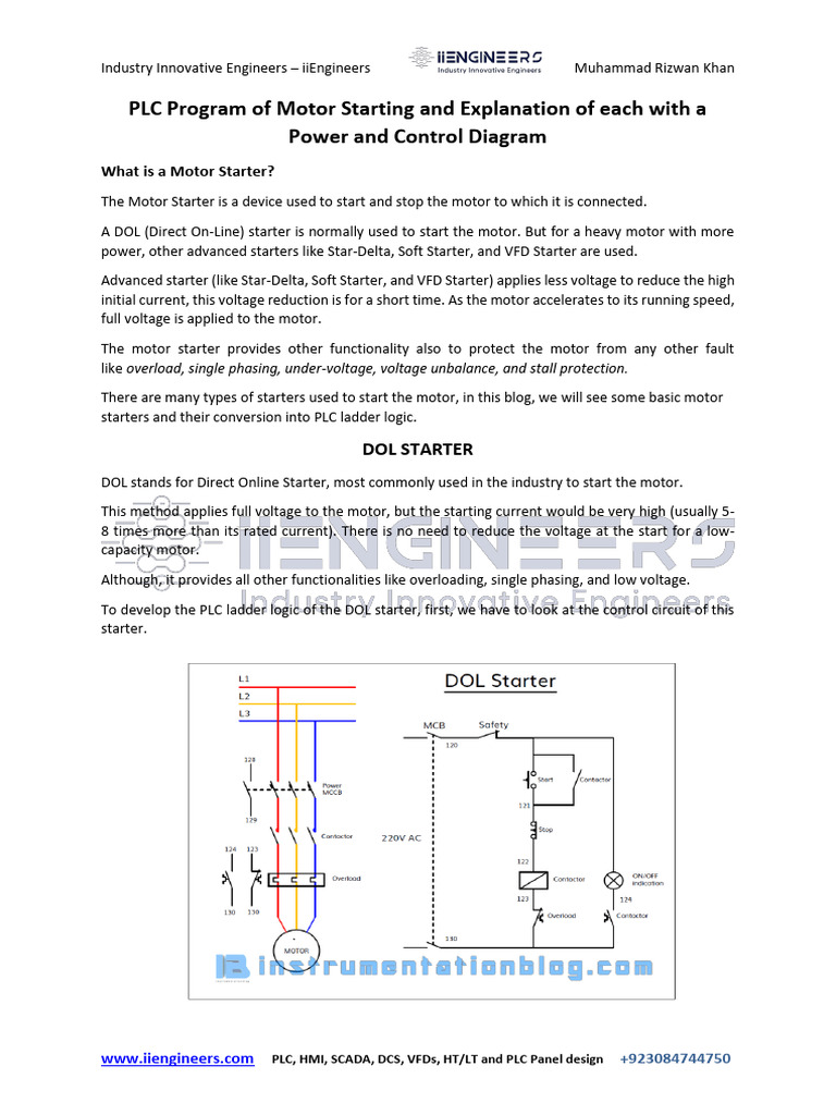 PLC Progarm and Circuit Guidance of Motor Starter | PDF | Programmable Logic Controller ...