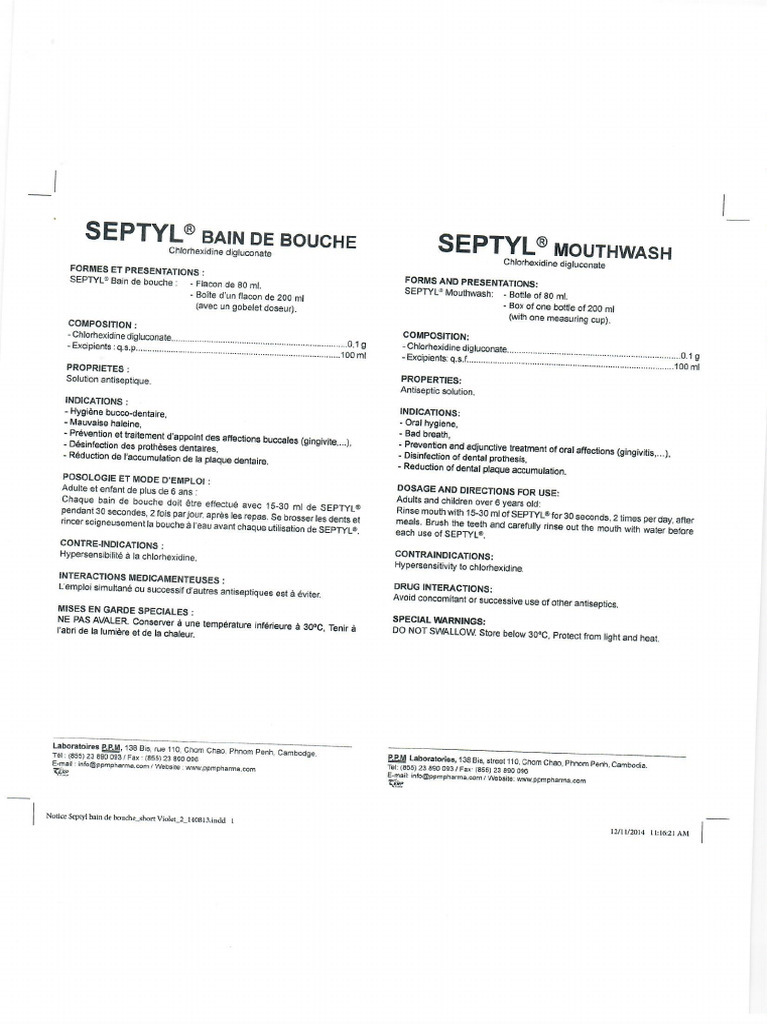 RCP Septyl Bain de Bouche | PDF