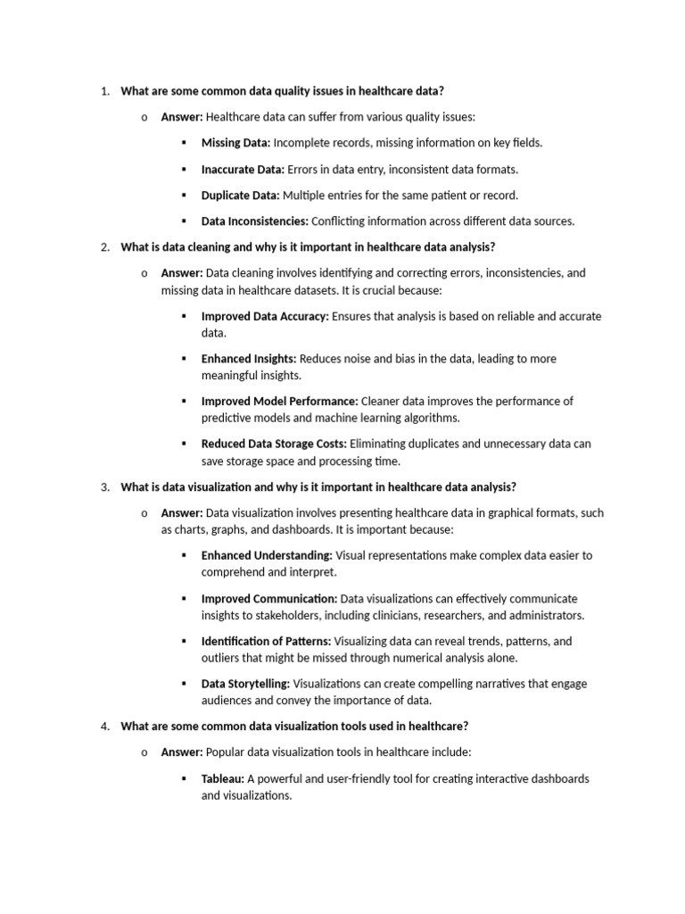 What Are Some Common Data Quality Issues in Healthcare Data | PDF ...